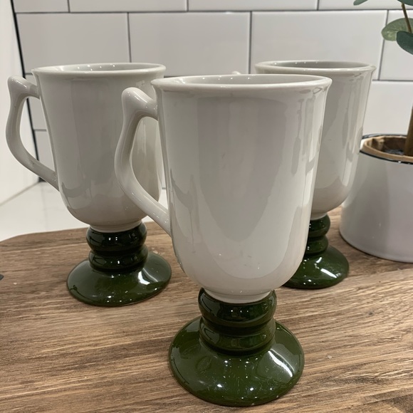 Hall | Dining | Vintage Hall 272 Green White Ceramic Footed Pedestal ...